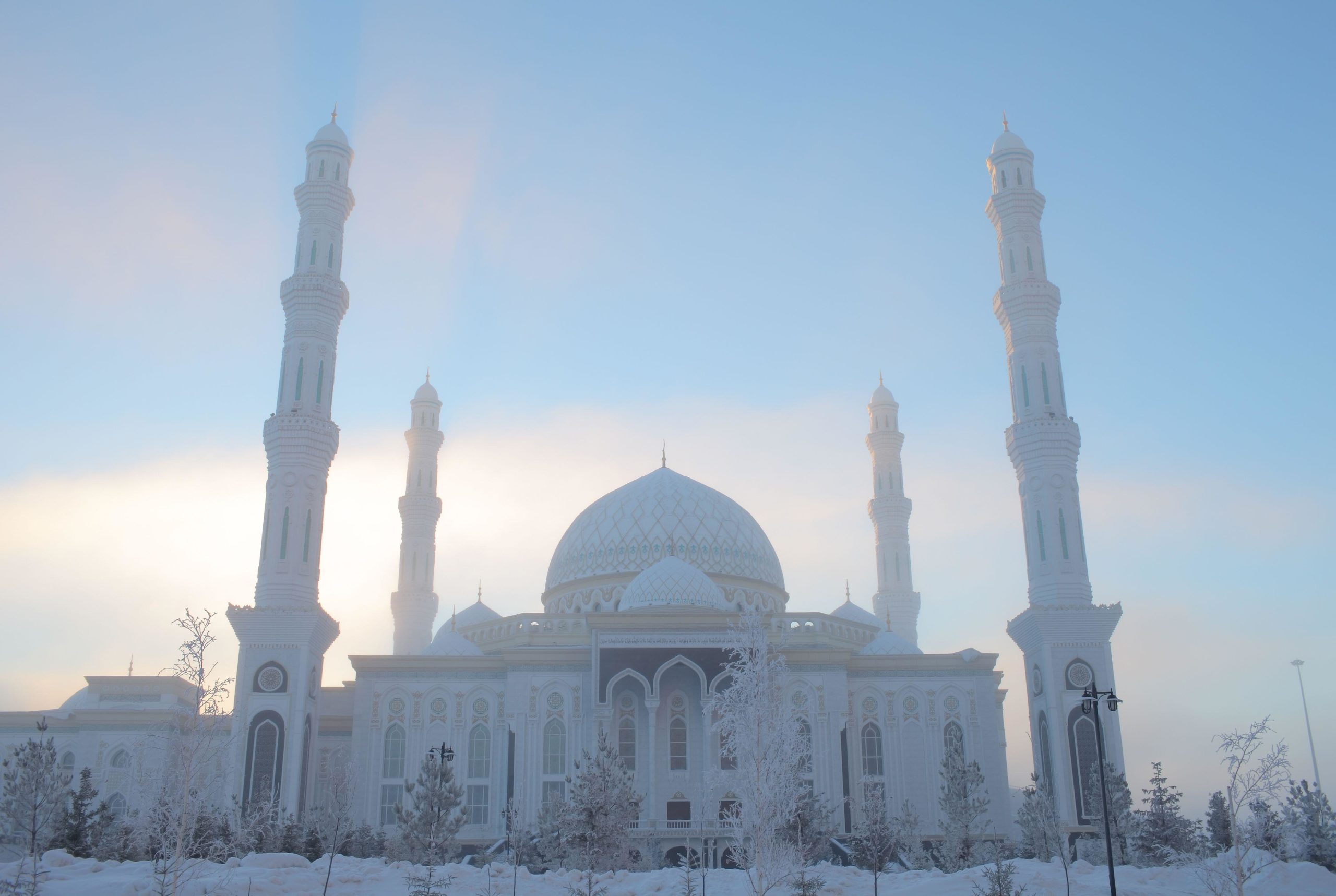 Mosque on a cold winter morning, Kazakhstan – The Tribune